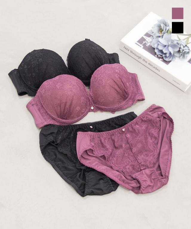 大きいサイズ/レディース/D85/D90/D95/E85/E90/E95/F85/F90/F95/G85/G90/G95/脇高カシュクール風ブラジャー＆ショーツセットの通販はau PAY ...