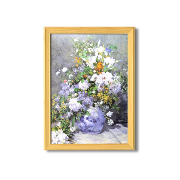 名画額縁/桧フレームセット 〔A3〕 ルノワール 「花瓶の花」 343×466×230mm 壁掛けひも付き〔代引不可〕の通販はau PAY ...