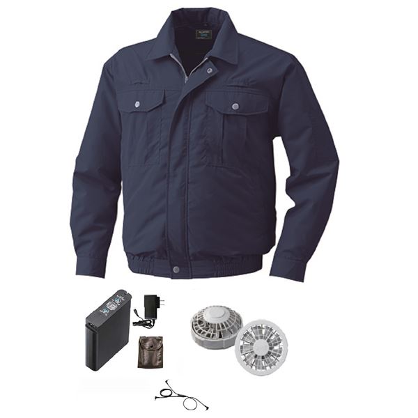 KU9054F 空調服 R ポリエステル製 フルハーネス対応 FAN2200G・RD9261・LIPRO2セット ダークブルー 5L〔代引不可〕の通販はau PAY マーケット - ゆにゅう ...