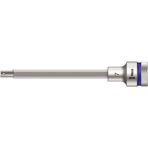 WERA ヴェラ 差込角1／2DR INHEXビットソケット ドライブ保持機能付き 六角差込サイズ7mm 全長140mm 003843〔代引 ...