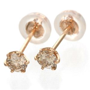 0.2ctダイヤモンドピアス ダブルキャッチ付き K18ピンクゴールド （ピンクゴールド）〔代引不可〕 ピアス
