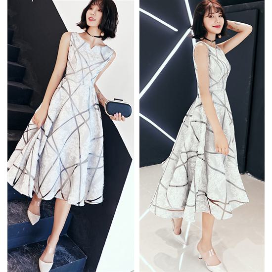 パーティードレス ワンピース レディース ノースリーブ 袖なし 大きい