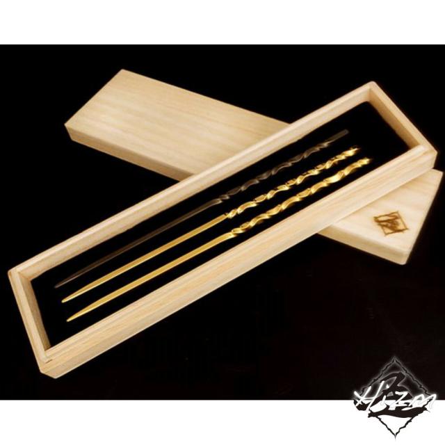 Hizm 捻り簪 3.5mm 角真鍮削り出し 長さと仕上げを選べるセミオーダー かんざし 髪飾り ヘアアクセサリー 和 和風 和装 着物 浴衣 上品 大人 きれいめ