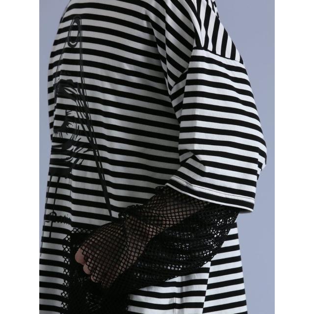 セマンティックデザイン（semantic design）/セマンティックデザイン×PSYCHONATION フェイクレイヤード メッシュ 長袖BIGTシャツ セマンティックデザイン（semantic design）/セマンティックデザイン