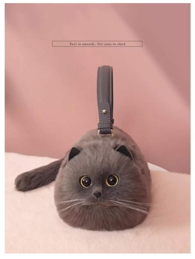 長毛 プレゼント ふわふわ 猫バッグ 2way エコファー 超リアル！ ネコ