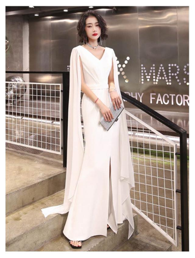 大人気 パーティードレス ラッパ 袖 ロング ワンピース ロングドレス