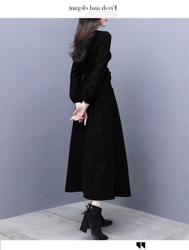 ワンピース レディース 30代 40代 50代 秋冬 膝丈 セーター メリヤス