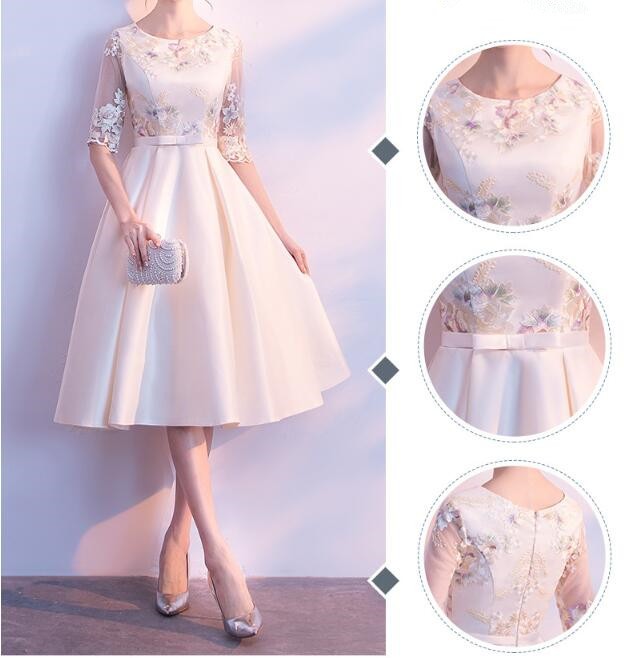 ドレス ワンピース 演奏会用 膝丈 ドレス 袖あり 長袖 合唱衣装 キャバ