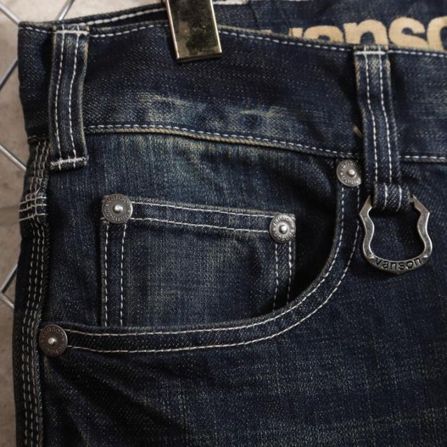 VANSON ピストン×スカル 刺繍 デニムパンツ(SP-B-32)バンソン ワン