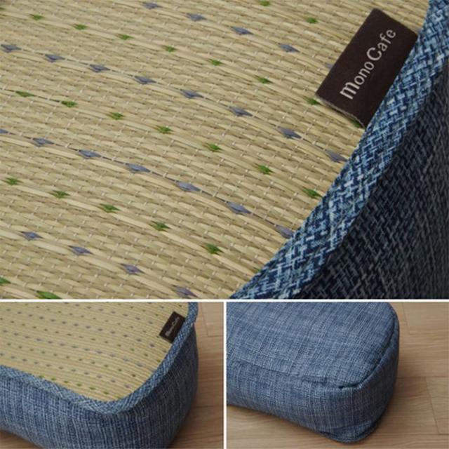 KOBA-GUARD 制菌 抗菌防臭 消臭 い草 スマホクッション 約30×40×15cm ブルー 3281799 【北海道・沖縄・離島配送 ...