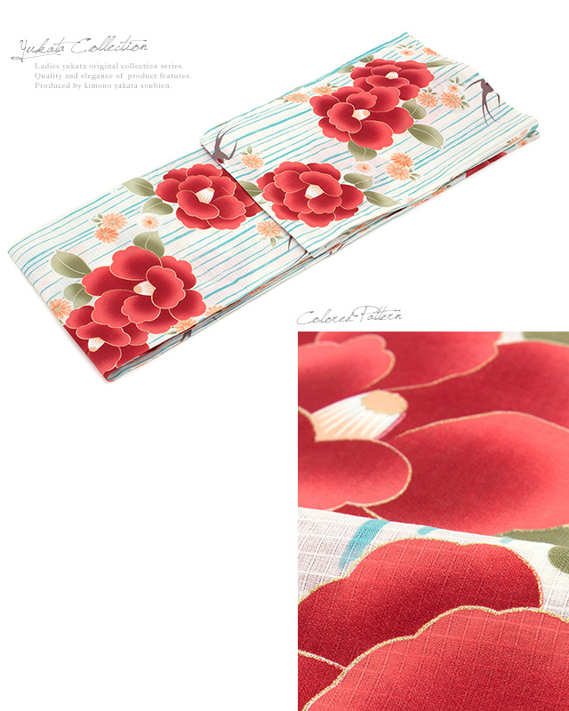 浴衣セット レディース レトロ 浴衣セット 大人 3点セット 白系