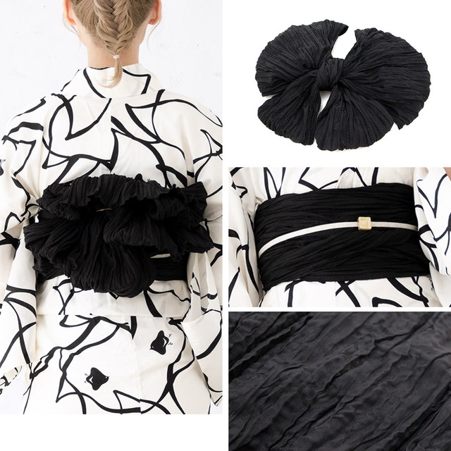 浴衣セット レディース 浴衣セット 兵児帯 大人 3点セット ホワイト