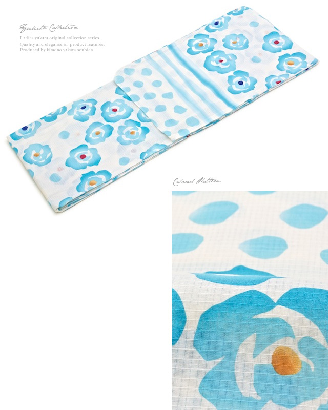 浴衣セット レディース レトロ 浴衣セット 大人 3点セット 白 ホワイト