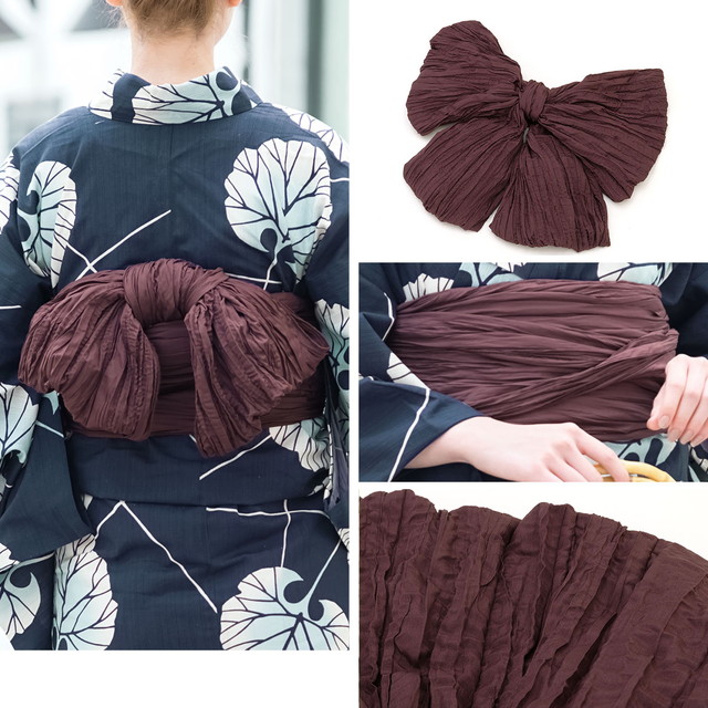 浴衣セット レディース レトロ 浴衣セット 大人 3点セット 紺 ネイビー