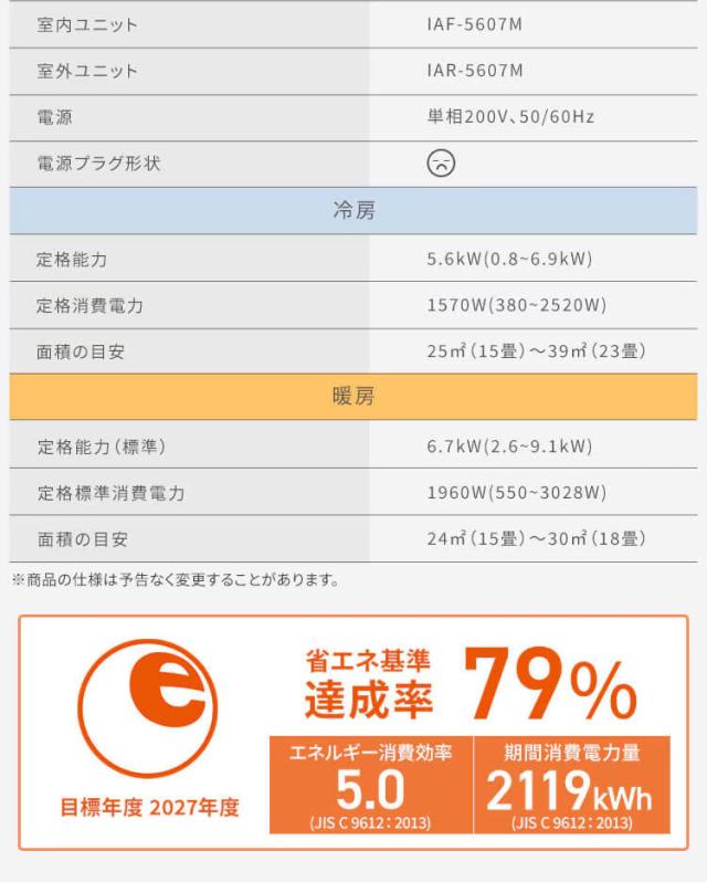 エアコン 18畳 5.6kw アイリスオーヤマ 自動清掃 フィルター Wi-Fi アプリ操作 内部清浄 快適モード 熱中症 みはり おやすみタイマー IAF-5607M 安心延長保証対象 outlet