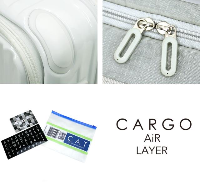 【商品レビュー記入で+5%】CARGO(カーゴ) AiR LAYER(エアレイヤー) スーツケース 35L 3.4kg 1〜2泊 4輪 TSAロック 機内持ち込み フロントオープン CAT532LY メンズ レディース 送料無料