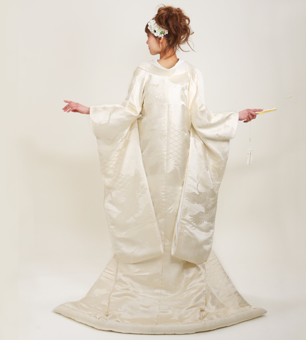 白無垢 レンタル プラチナ瑞鶴の群 NT-180 紋付袴 花嫁衣装 送料無料の