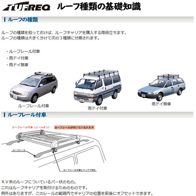 NV350キャラバン E26 標準ルーフ H24.6〜 ルーフキャリア TUFREQ タフレック HF442B+ H+シリーズ プラス 8本脚 法人のみ配送 送料無料の通販はau PAY ...
