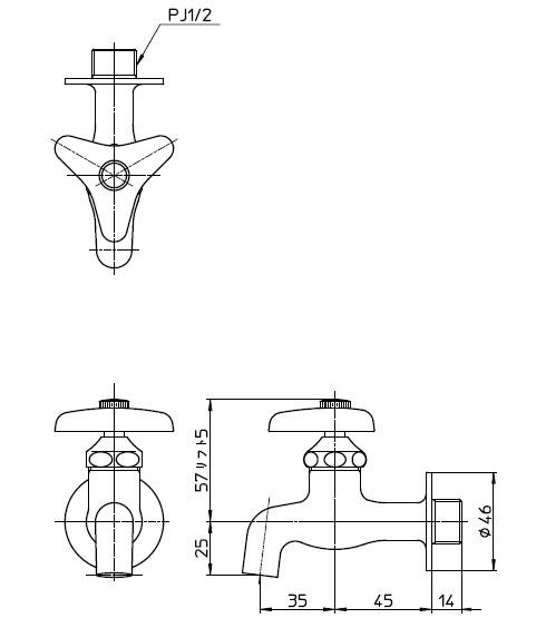 三栄 SANEI 横水栓 JY10E-13【送料無料】の通販はau PAY マーケット - A-life Shop | au PAY マーケット－通販サイト