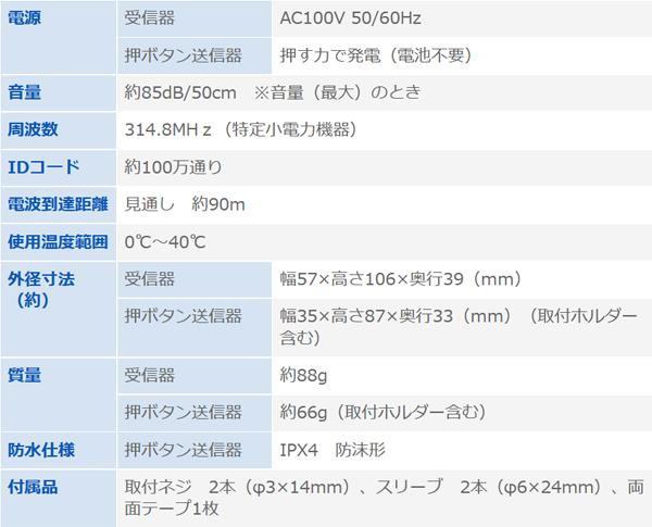 ELPA(エルパ) 電池を使わないワイヤレスチャイムセット WC-S6040ACの通販はau PAY マーケット - インフォマート｜商品ロットナンバー：568144470