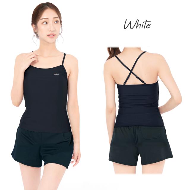 FILA フィラ 4点セット 水着 フィットネス レディース 半袖 フィットネス水着 マルチウェア 体型カバー 《レビュー記入で送料無料》UVカット LL 2L L M ぽっちゃり 20代 30代 40代 50代 60代 ママ ミセス シンプル 324601