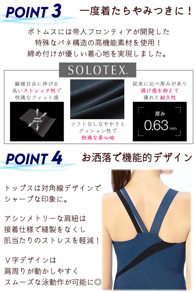 speedo スピード ディアゴナ セパレーツ フィットネス 水着 セパレート レディース ノースリーブ 水泳 《レビュー記入で送料無料》 競泳 プール スイミング ママ ミセス シンプル お洒落 大きいサイズ M L O XO 送料無料 : SFW22215 ディアゴナセパレーツ Diagona Separates