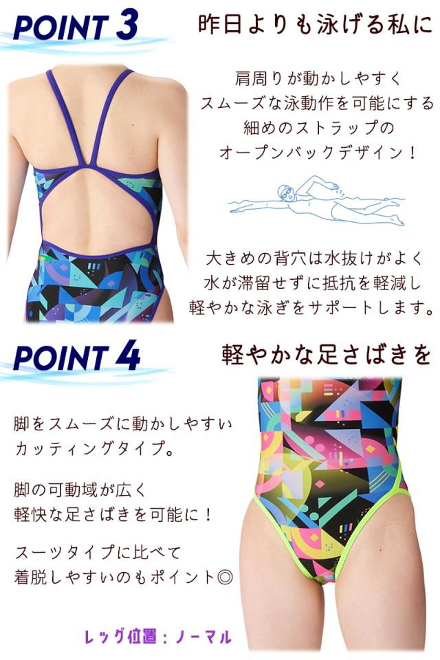 arena アリーナ トレーニング ワンピース 水着 フィットネス レディース オープンバック フライバック 《レビュー記入でメール便無料》 水泳 競泳 スイミング 練習 部活 クラブ プール ママ ミセス 学生 中学生 高校生 総柄 動きやすい SS S M : SAR-4127W トレーニング