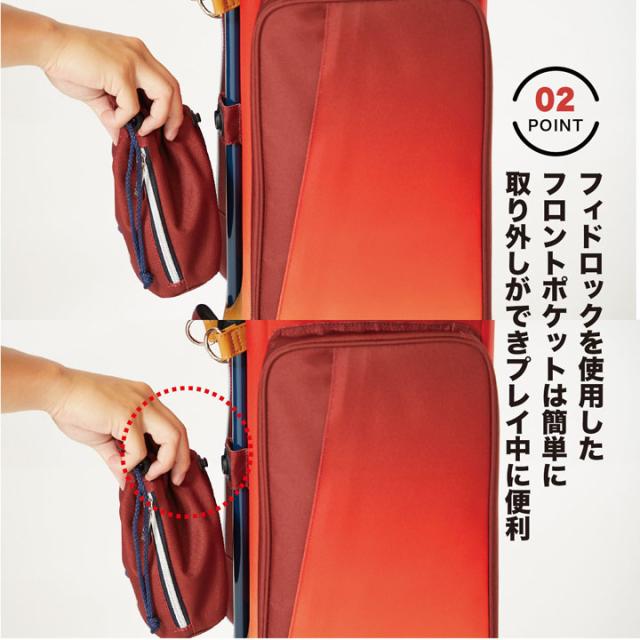 ターフデザイン TDCB-BD70 キャディバッグ レッド 9.5型 47インチ対応 2.6kg TURF DESIGN 朝日ゴルフ