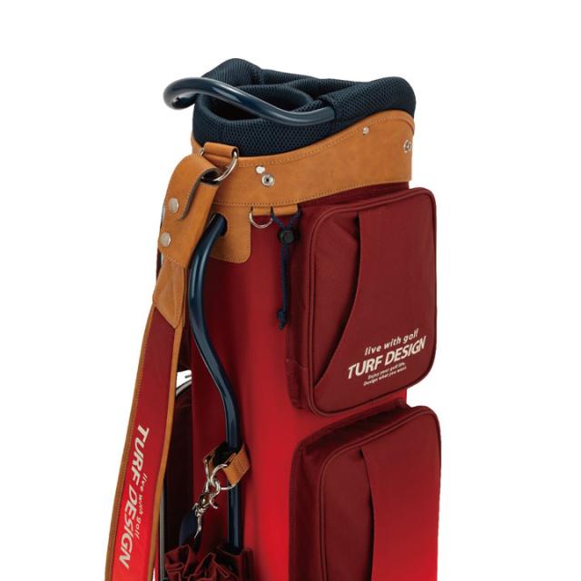 ターフデザイン TDCB-BD70 キャディバッグ レッド 9.5型 47インチ対応 2.6kg TURF DESIGN 朝日ゴルフ