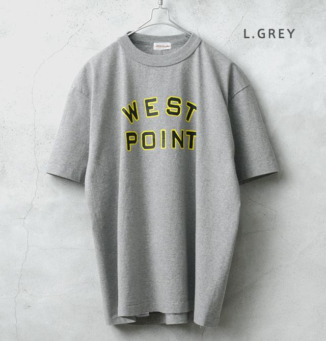 A.G.SPALDING&BROS エージースポルディング&ブロス SPL-AGS-251011 WEST POINT S/S プリントTシャツ 日本製【Cx】【T】 ｜メンズファッション アメカジ ヴィンテージ アーカイブ ヘビーウェイト 丸胴 シングルステッチ ブランド おしゃれ