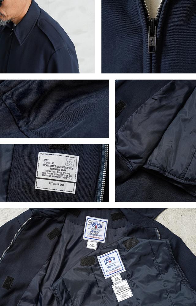 実物 USED 米軍 U.S.AIR FORCE ライトウェイトジャケット ライナー付き SOLID【Cx】【I】｜メンズファッション アメカジ ミリタリー ブルゾン 古着 ネイビー 刺繍ロゴ ユーズド