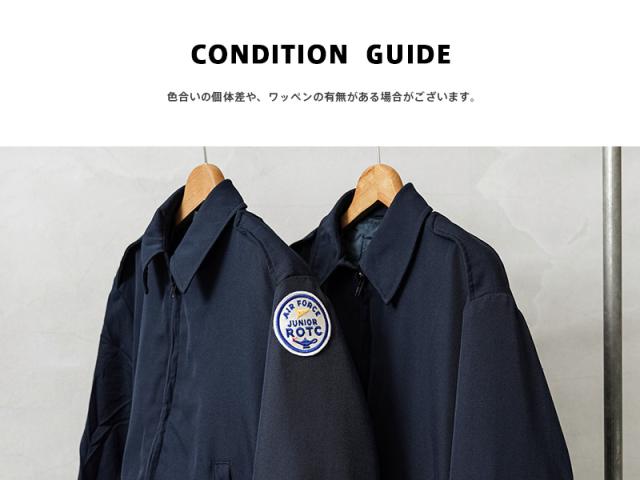 実物 USED 米軍 U.S.AIR FORCE ライトウェイトジャケット ライナー付き SOLID【Cx】【I】｜メンズファッション アメカジ ミリタリー ブルゾン 古着 ネイビー 刺繍ロゴ ユーズド