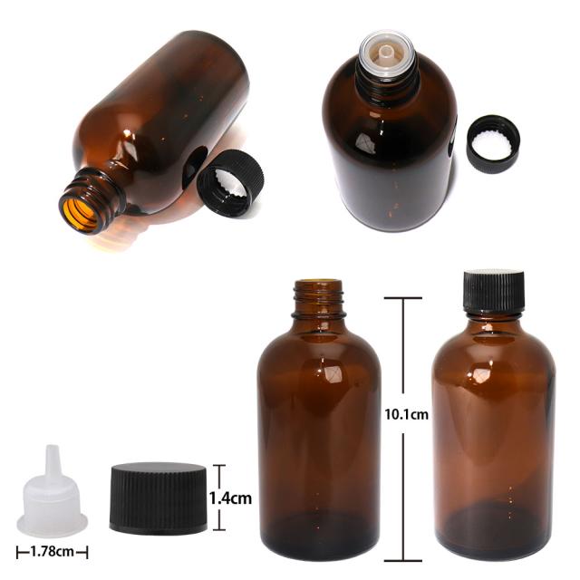 送料無料!!遮光瓶 80ml 黒キャップ、ドロッパー付き 50本・丸スポイト 1.0ml 50本 100点セット/スポイト コスメ アロマオイル