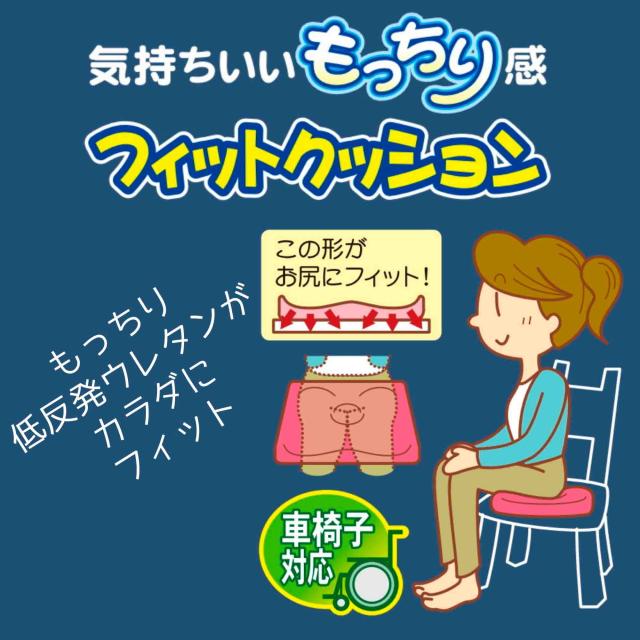 もっちり低反発ウレタン入りお尻フィットクッション ブラック色 メッシュ生地 さらさら 通気性 【カバー取り外しOK、裏面スベリ止め加工】の通販 ...