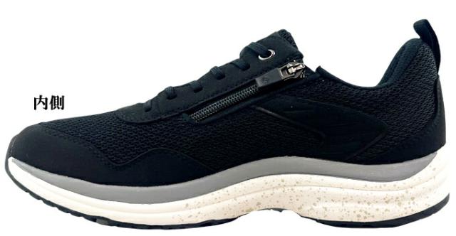 ウォーキングシューズ メンズ アサヒ メディカルウォーク WK M032 ブラック グレー 24.0~28.0cm コンフォートシューズ ASAHI MEDICALWALK 靴 シューズ 幅広 4E EEEE SHM フットグラファー ロック式ファスナー クッション性 オブリーク 通気性 散歩 旅行 トラベル 男性 紳士