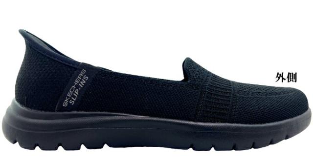 スケッチャーズ スリップインズ レディース スニーカー オンザゴーフレックスカメリア 138181 SKECHERS ON-THE-GO FLEX-CAMELLIA ブラック トープ 22.0~25.5cm ハンズフリー メモリーフォーム 軽量 クッション性 低反発 ウォッシャブル ウォーキング トラベル 女性 女子 婦人