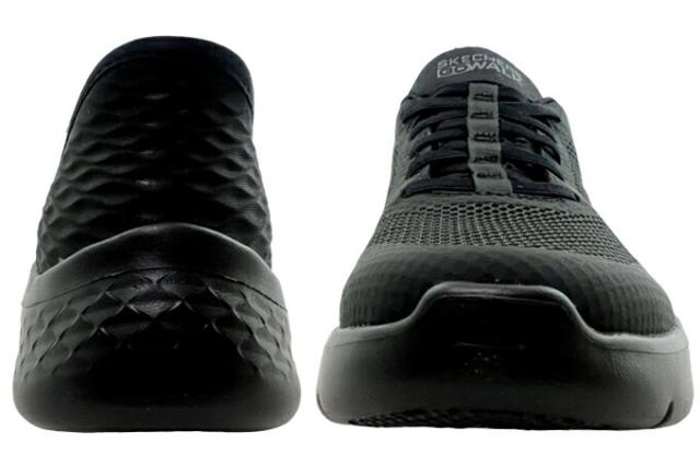 スケッチャーズ スリップインズ レディース スニーカー ゴーウォークフレックス-グランドエントリー 124836 ブラック ブルー 23.0~25.5cm ハンズフリー GO WALK FLEX-GRAND ENTRY フィットネス ウォーキング 散歩 旅行 靴 シューズ 軽量 クッション性 女性 婦人