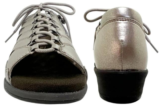 サンダル レディース YONEX/ヨネックス パワークッション SHW SDL14 ウォーキングサンダル コンフォートサンダル サイドファスナー レースアップ 軽量 幅広 3.5E 快適 歩きやすい 脱ぎやすい 履きやすい 散歩 旅行 女性 婦人