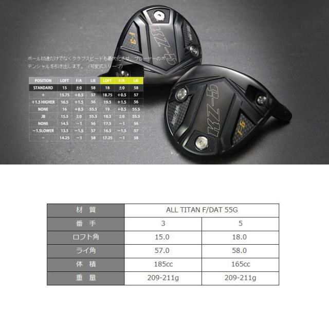JBEAM KZ-5 フェアウェイウッド 日本シャフト N.S.PRO Regio FW 装着 NS 【カスタム】【新品】 KZ5 KZ Jビーム FAIRWAY WOOD GOLF シャフト 地クラブ