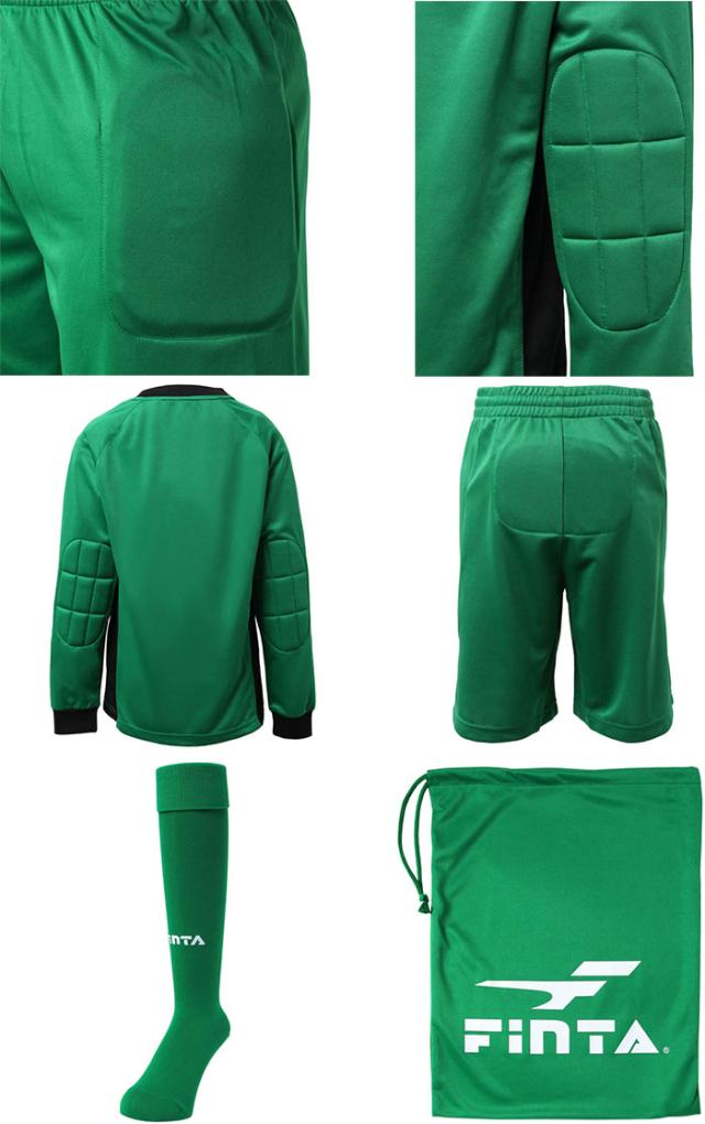 フィンタ メンズ キーパー3点セット サッカーウェア フットサルウェア トップス ボトムス ソックス パンツ 長袖シャツ ゴールキーパー ストッキング グレー イエロー グリーン 灰色 黄色 緑 送料無料 FINTA FT5982 フィンタ メンズ キーパー3点セット サッカーウェア フットサルウェア