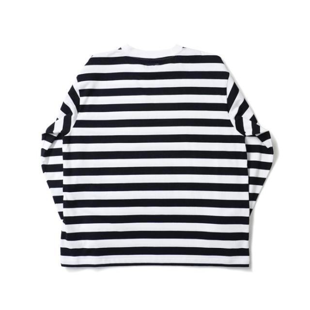 Powderhorn Mountaineering / PH23SS-002 P.H. M.STRIPE L/S TEE Regular Stripe - Black/White ボーダー長袖Tシャツ