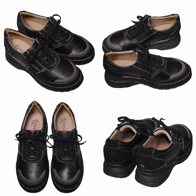 【靴のHOSHIKAWA】  『Airystep 1254』 エアリーステップ レースアップ 22.5cm〜24.5cm EEEE グレー カジュアル レースアップ レディース 牛革 巾広