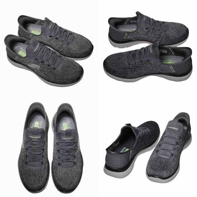 【靴のHOSHIKAWA】  『SKECHERS 232469W』 スケッチャーズ スニーカー スリップインズ メンズ 24.5cm〜29cm レッド/ブラック ウォーキングシューズ メンズ 立ったまま履ける 合皮