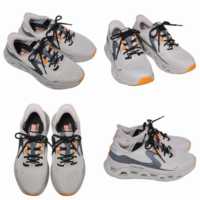 【靴のHOSHIKAWA】  『SKECHERS 232921』 スケッチャーズ スニーカー スリップインズ メンズ 24.5cm〜29cm グレー グライドステップ アルタス 立ったまま履ける 合皮