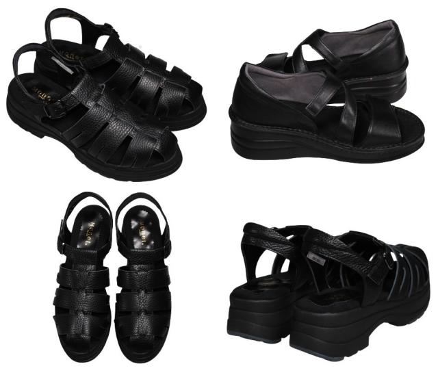 【靴のHOSHIKAWA】  『Monet 881309』 グルカサンダル モネ 21.5cm〜24.5cm EEEE レディース アイボリー カジュアル オープントゥ 日本製 本革 春夏