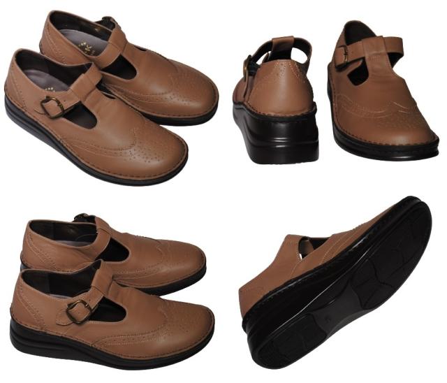 【靴のHOSHIKAWA】  『A-OK INCHOLJE 7068』 エーオーケー レザーシューズ 22cm〜24.5cm レディース スリッポン ブラック ストラップ 厚底 レースアップ 牛革