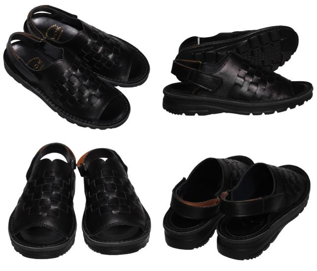 【靴のHOSHIKAWA】  『A-OK 7292』 エーオーケー サンダル 21.5cm〜25cm レディース グリーン バックベルト オープントゥ フラット底 国産 牛革 春夏