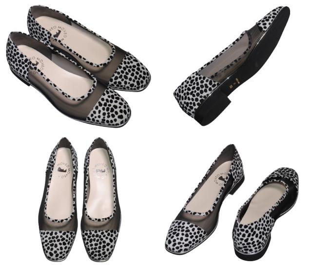 【靴のHOSHIKAWA】  『MOVEO 012』 モベオ パンプス 21.5cm〜24.5cm EEE ブラック レディース ローヒール チュールレース 国産 牛革 春夏