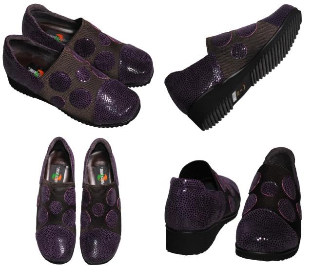 【靴のHOSHIKAWA】  『SPORTS NINE 2801』 スポーツナイン スリッポン 22cm〜24.5cm EEEE レディース ブラック ストレッチ 型押しレザー 幅広 本革 国産