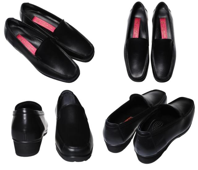 【靴のHOSHIKAWA】  『SALON DE GRES 13220』 サロンドグレー ネイビー 21.5cm〜25cm EEE ローファー スクエアトゥ 牛革 日本製